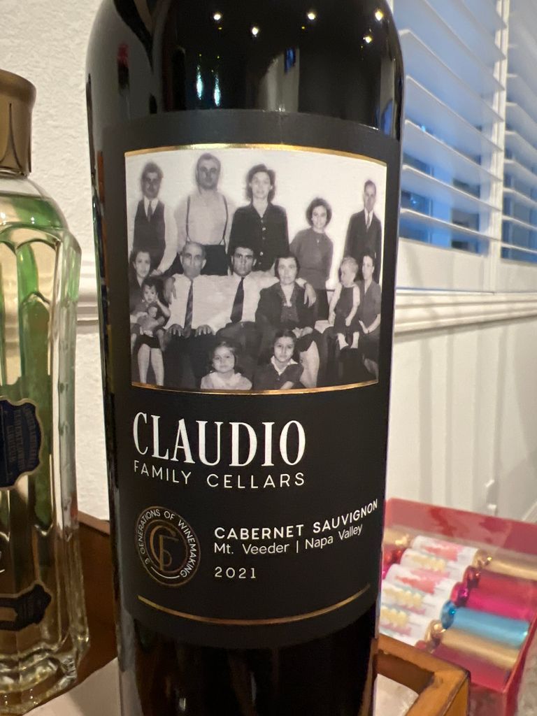2021 Claudio Family Cellars Cabernet Sauvignon, USA, California, Napa ...