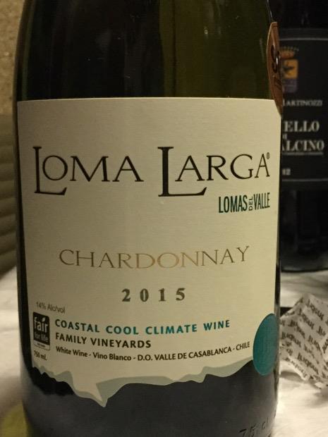 2013 Loma Larga Chardonnay Lomas del Valle, Chile, Casablanca Valley ...