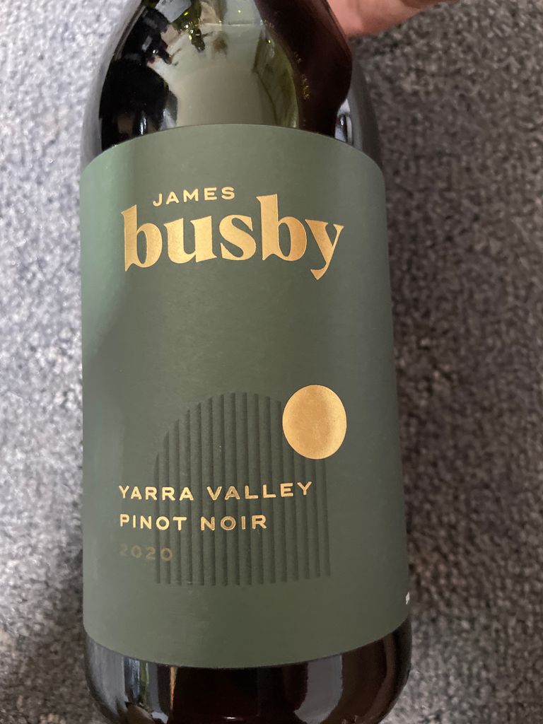 2021 James Busby Pinot Noir, Australia, Victoria, Port Phillip, Yarra ...