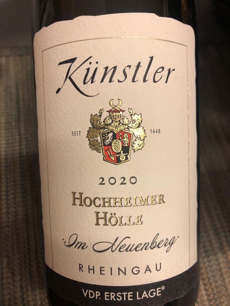 2020 Künstler Hochheimer Hölle Riesling "im Neuenberg" trocken, Germany ...