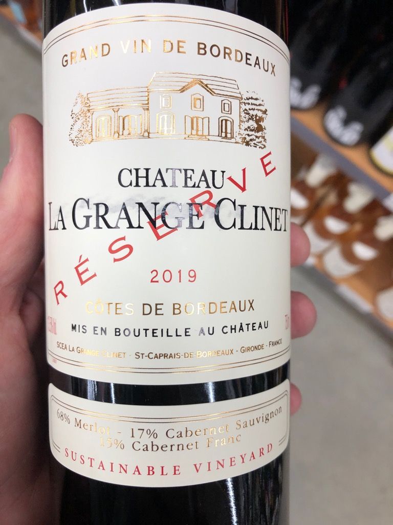 2019 Château La Grange Clinet Grande Réserve, France, Bordeaux, Entre ...