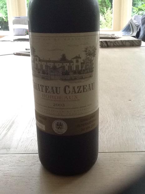 2003 Château Cazeau, France, Bordeaux - CellarTracker