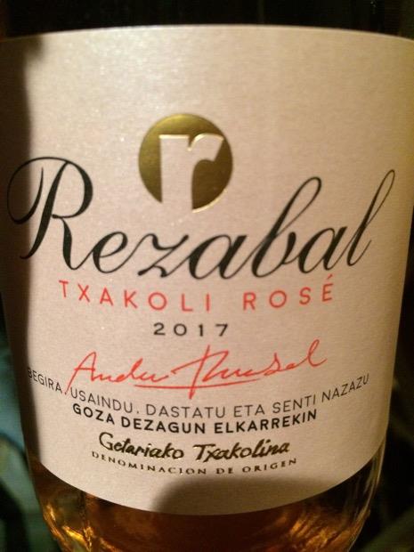 2017 Bodega Rezabal Getariako Txakolina Txakoli Rosé, Spain, País Vasco ...