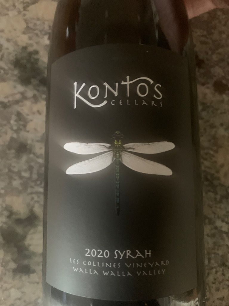 2020 Kontos Cellars Syrah Les Collines Vineyard Walla Walla Valley, USA ...