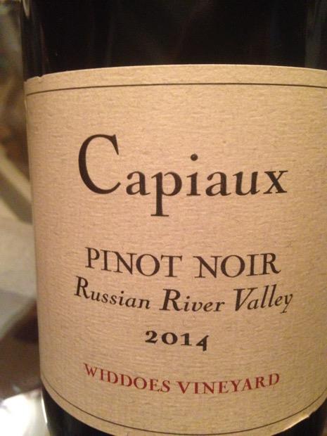 2014 Capiaux Cellars Pinot Noir Widdoes Vineyard, USA, California ...