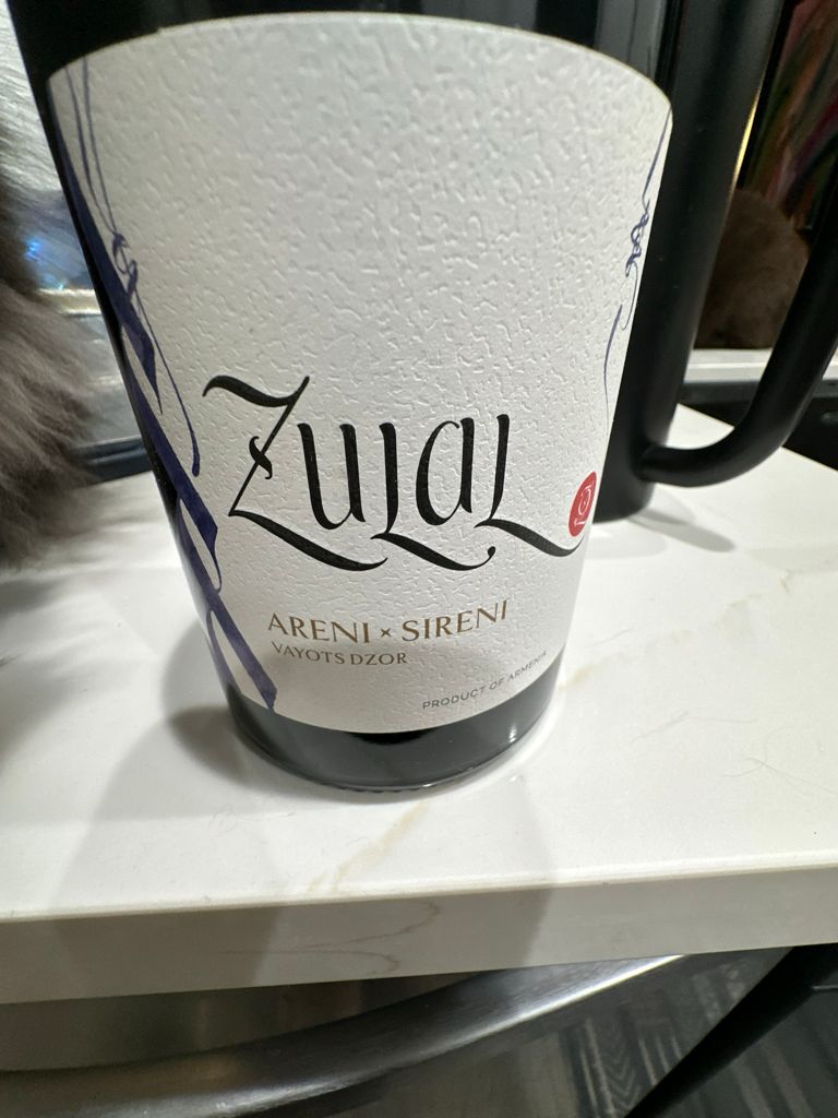 2019 Zulal Sireni Areni x Sireni Reserve, Armenia, Vayots Dzor ...