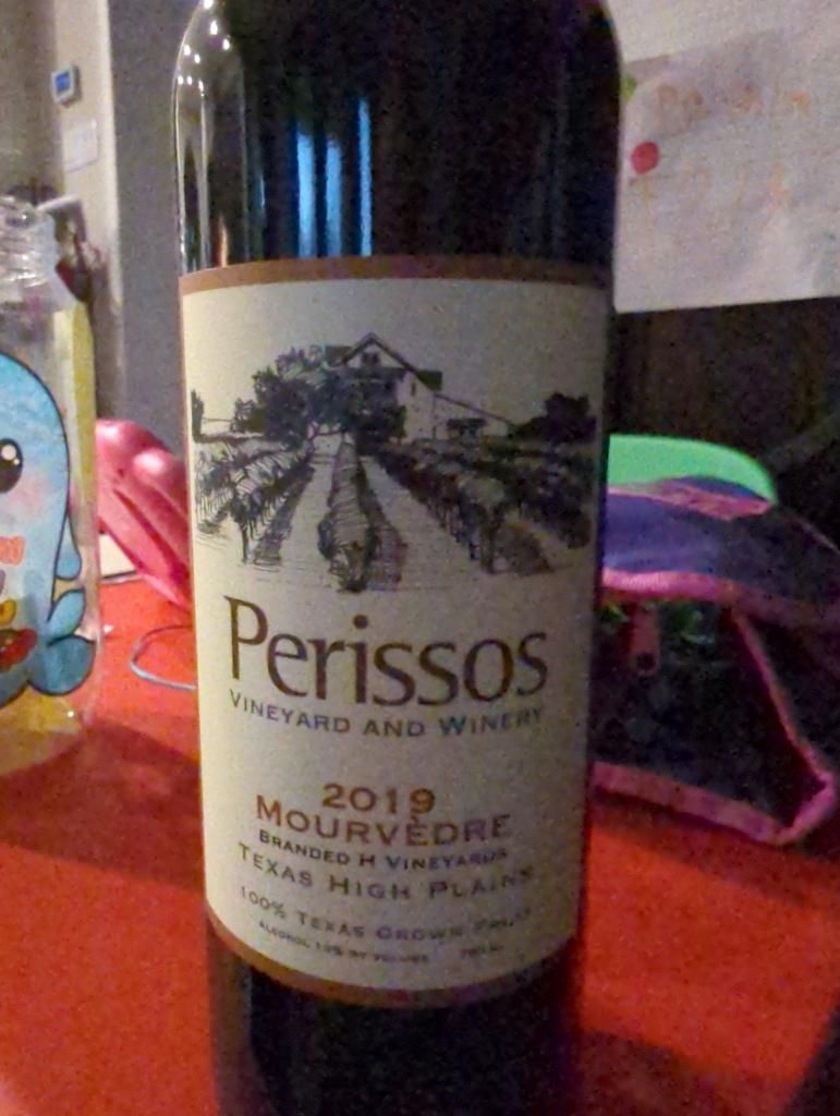 2019 Perissos Vineyard and Winery Mourvèdre Texas High Plains, USA ...