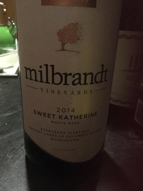 2015 Milbrandt Vineyards Riesling Sweet Katherine Evergreen Vineyard ...