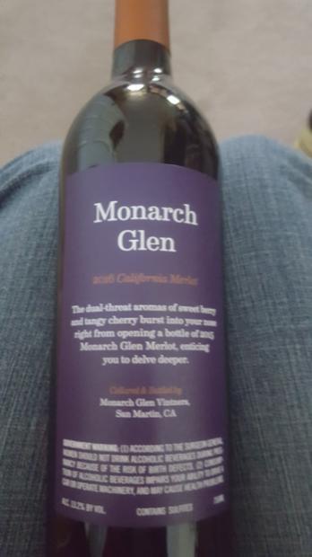 2016 Monarch Glen Merlot, USA, California - CellarTracker