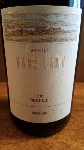 2005 Hans Lang Spätburgunder, Germany, Rheingau - CellarTracker