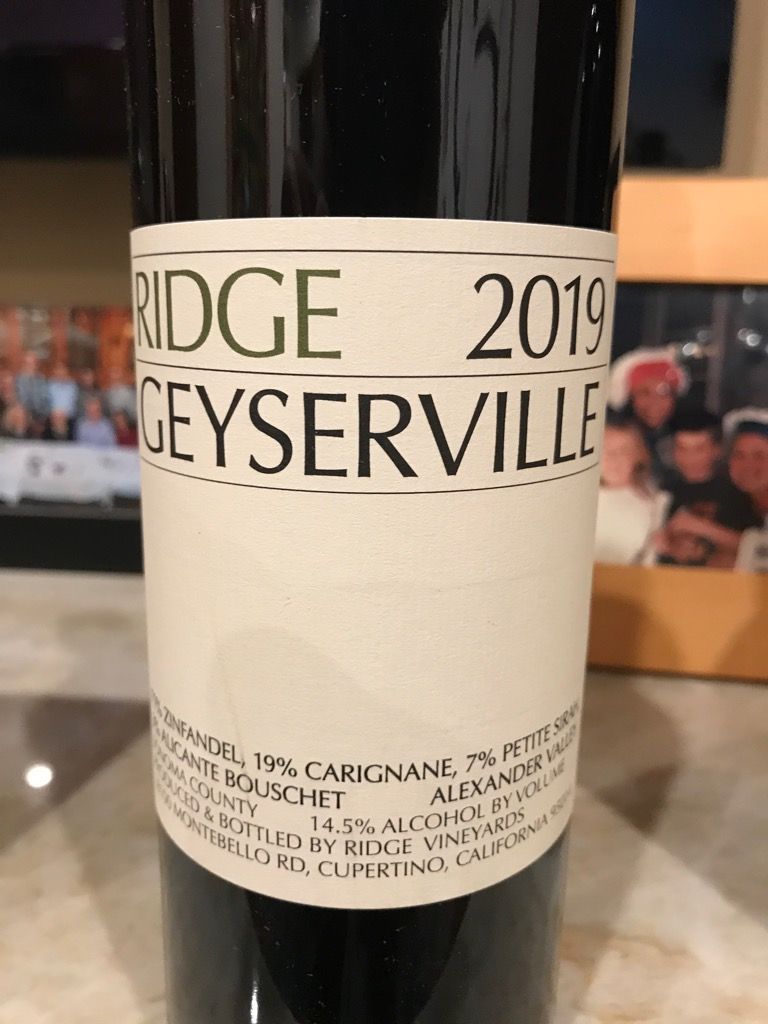 2019 Ridge Geyserville, USA, California, Sonoma County, Alexander ...
