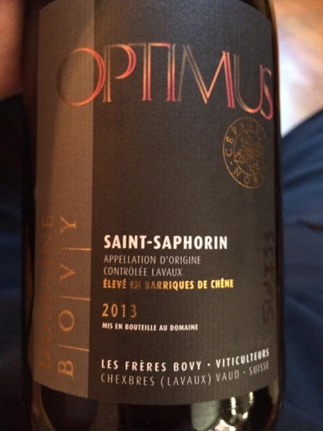 2012 Domaine Bovy Optimus St. Saphorin, Switzerland, Vaud, Lavaux, St ...