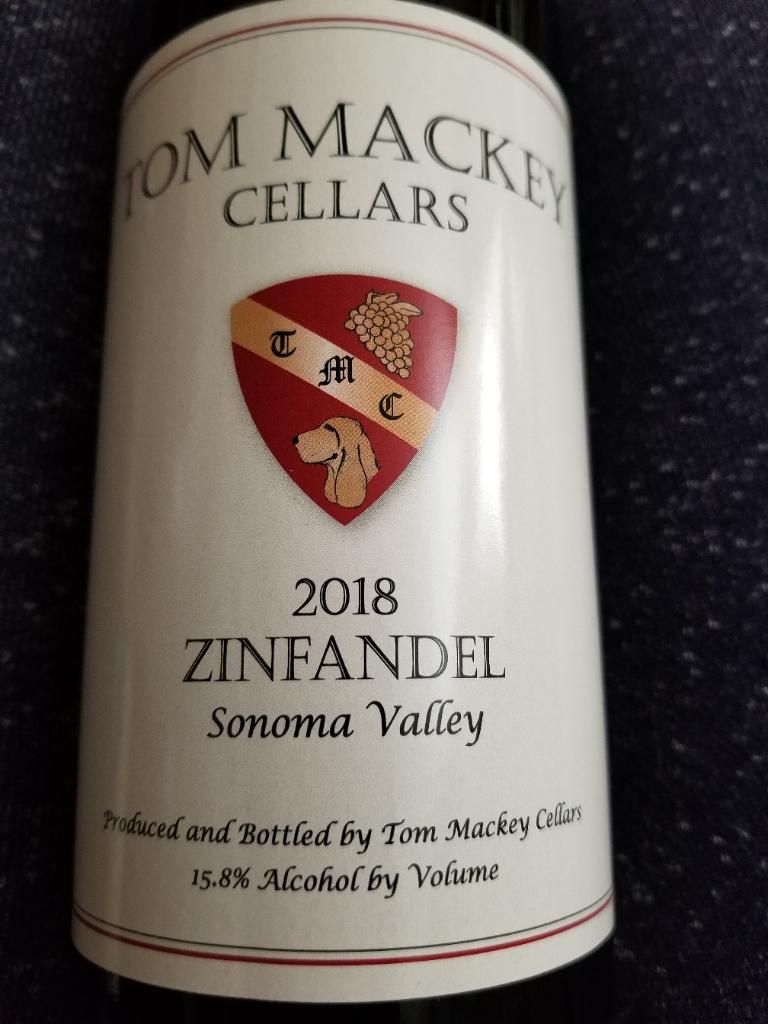 2017 Tom Mackey Cellars Zinfandel, USA, California, Sonoma County ...