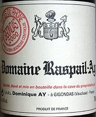 NV Domaine Raspail-Ay Gigondas, France, Rhône, Southern Rhône, Gigondas ...