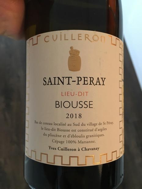 2018 Domaine Yves Cuilleron St. Péray Lieu-Dit Biousse, France, Rhône ...