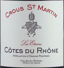 2022 Crous St. Martin Côtes du Rhône Les Etriers, France, Rhône ...