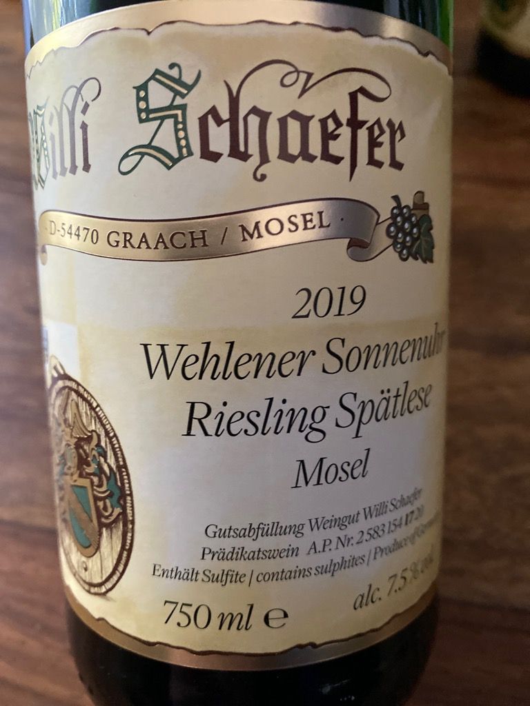 2021 Willi Schaefer Wehlener Sonnenuhr Riesling Spätlese, Germany ...