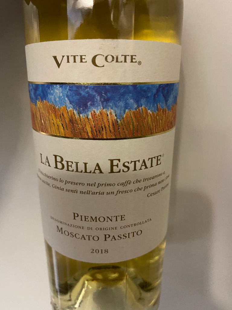 2017 Vite Colte La Bella Estate - Moscato Passito, Italy, Piedmont ...