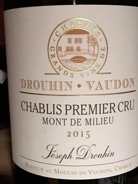 2015 Joseph Drouhin / Drouhin-Vaudon Chablis 1er Cru Mont de Milieu ...