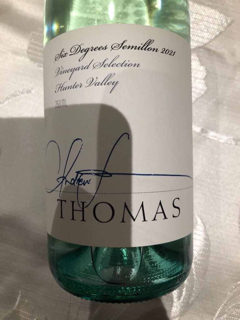 2022 Andrew Thomas Wines Sémillon Six Degrees Vineyard, Australia, New ...