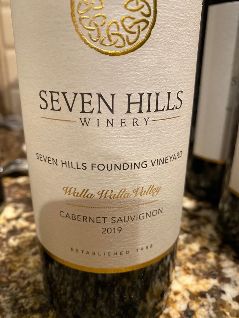 2019 Seven Hills Winery Cabernet Sauvignon SHW Founding Vineyard, USA ...