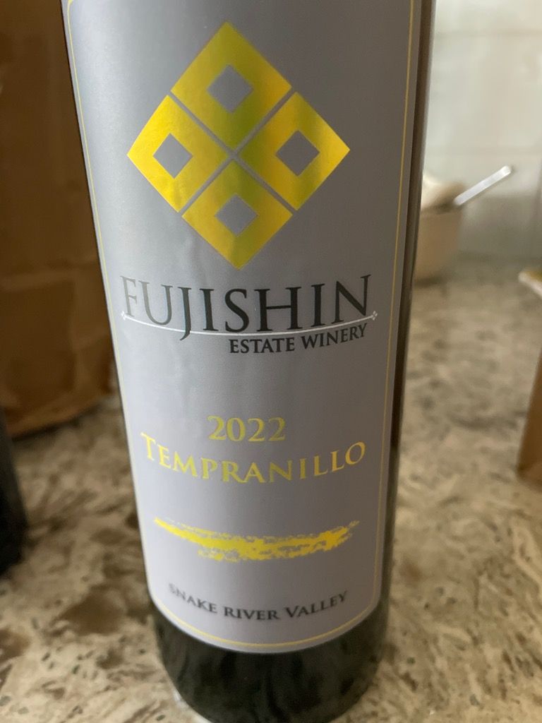 2022 Fujishin Family Cellars Tempranillo, USA, Idaho, Snake River ...