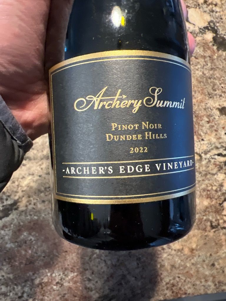 2022 Archery Summit Pinot Noir Archer's Edge, USA, Oregon, Willamette ...