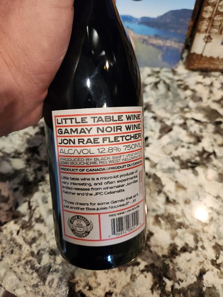 2021 Black Swift Vineyards Gamay Little Table Wine, Canada, British ...