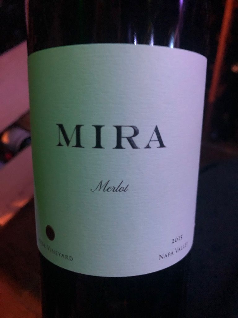 2015 Mira Winery Merlot Hyde Vineyard, USA, California, Napa / Sonoma ...
