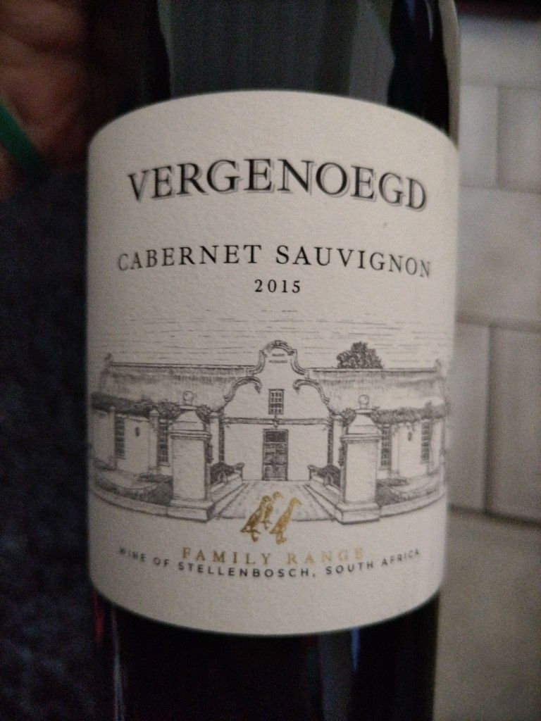2015 Vergenoegd Löw Cabernet Sauvignon Family Range, South Africa ...