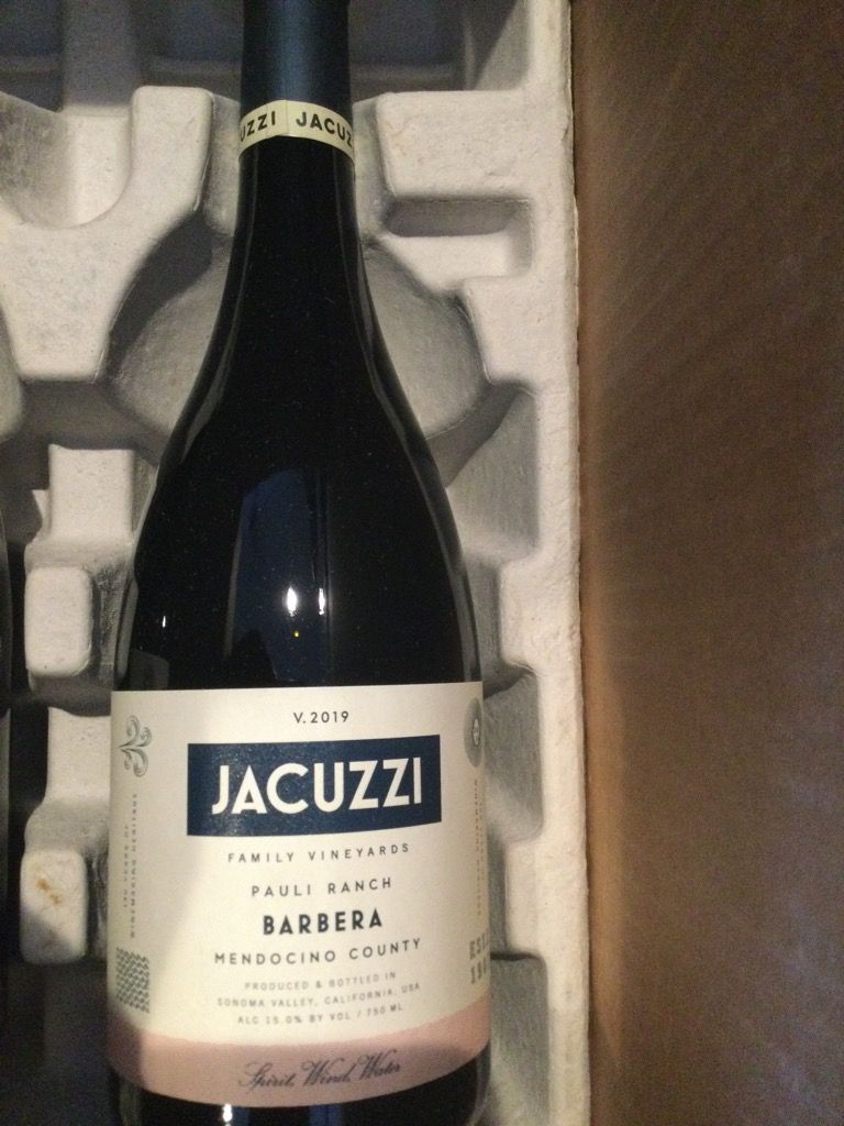 2019 Jacuzzi Family Vineyards Barbera Pauli Ranch, USA, California ...