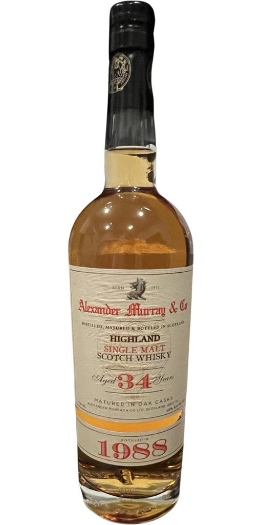 1988 Alexander Murray & Co. 34 Year Old Highland Single Malt Scotch ...
