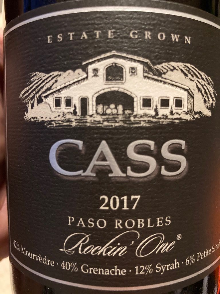 2017 Cass Rockin' One Red, USA, California, Central Coast, Paso Robles ...