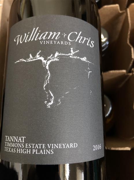 2018 William Chris Vineyards Tannat, USA, Texas, Texas Hill Country ...