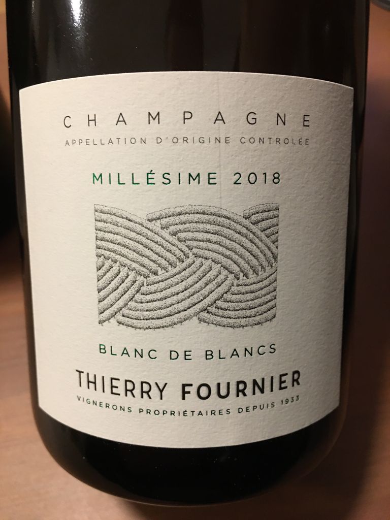 2016 Thierry Fournier Champagne Blanc de Blancs Millésimé, France, Champagne - CellarTracker