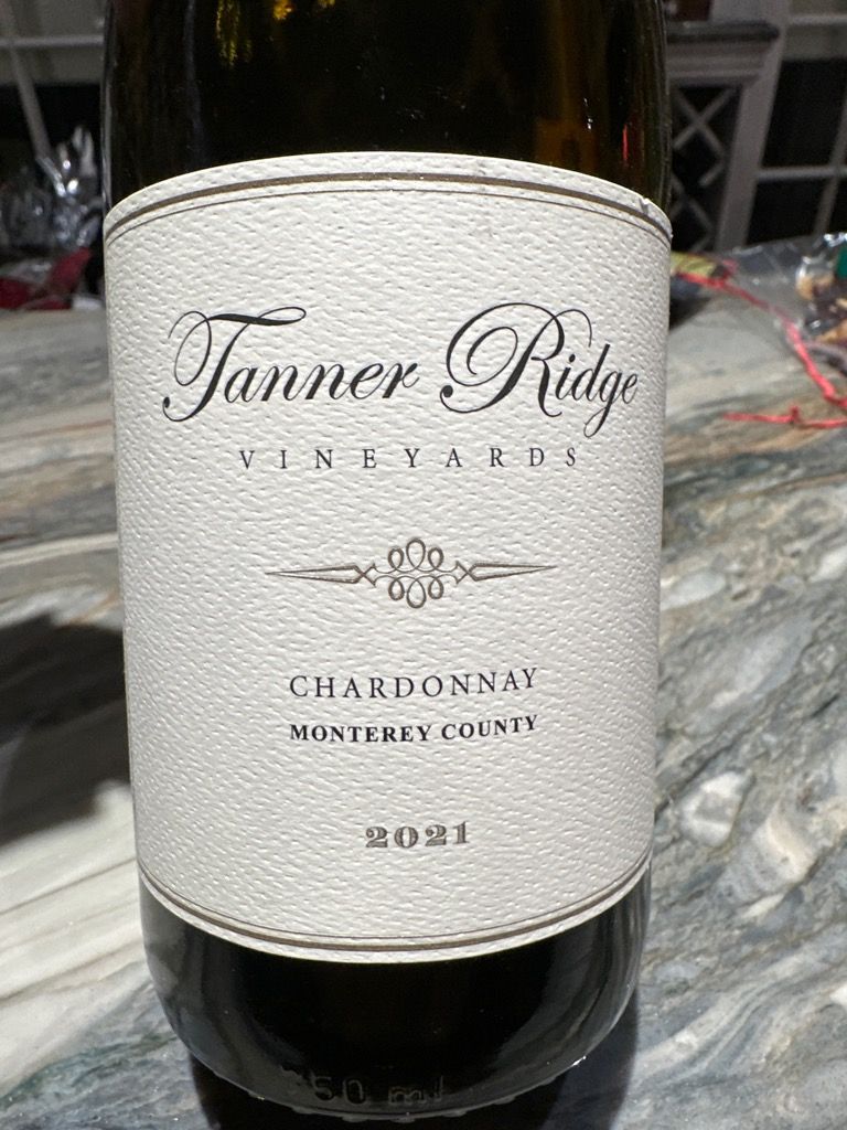 2021 Tanner Ridge Chardonnay, USA, California - CellarTracker