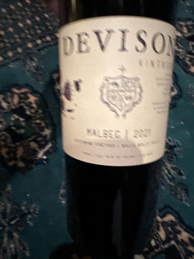 2021 Devison Vintners Malbec Southwind Vineyard Estate, USA, Washington ...