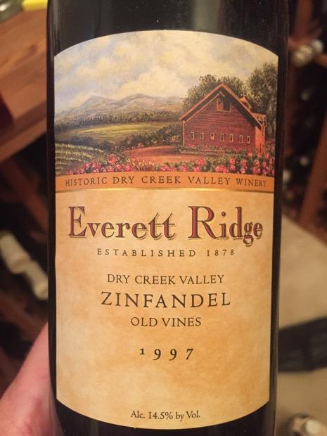1997 Everett Ridge Zinfandel Old Vines, USA, California, Sonoma County ...