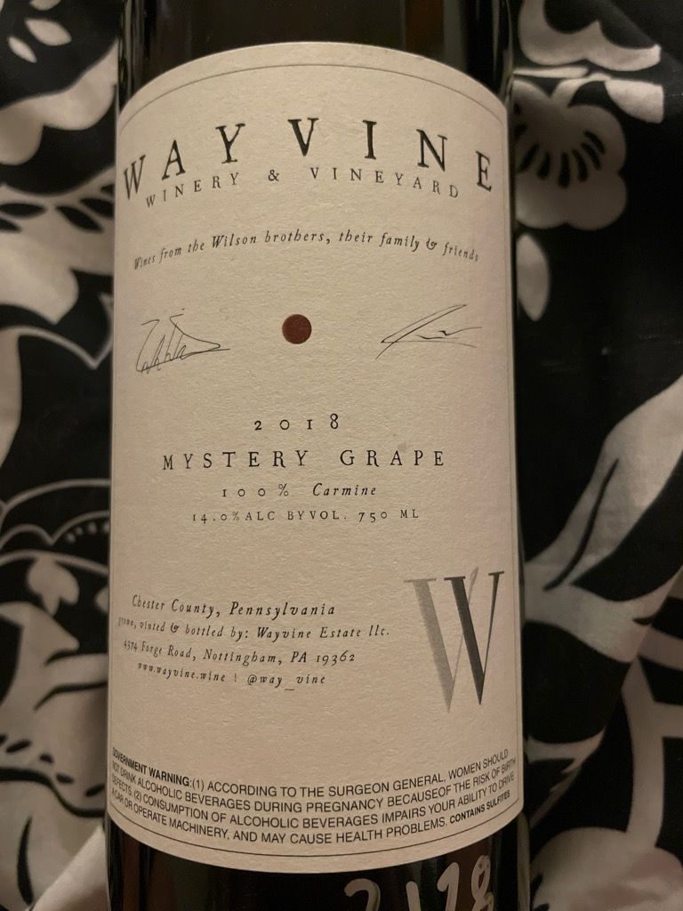 2017 Wayvine Vineyard Carmine, USA, Pennsylvania, Chester County ...