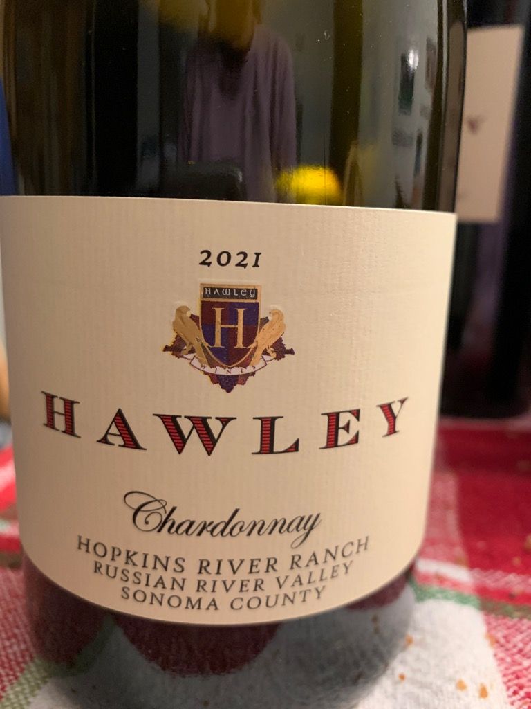 2021 Hawley Wine Chardonnay Hopkins River Ranch, USA, California ...