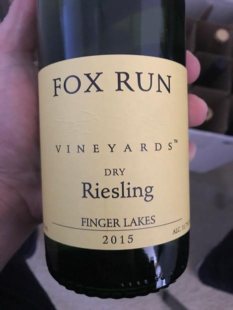 2015 Fox Run Vineyards Dry Riesling, USA, New York, Finger Lakes ...