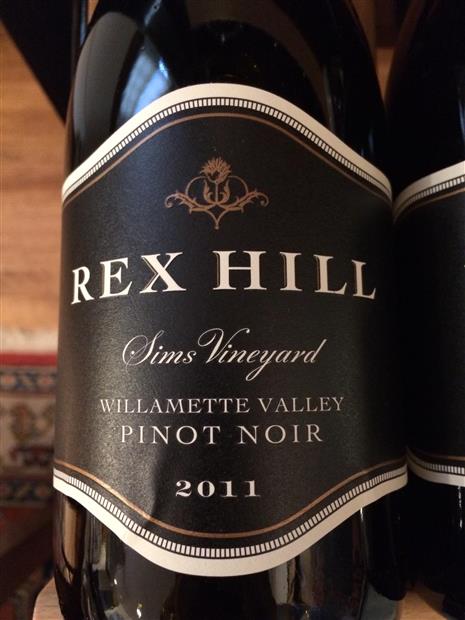 2011 Rex Hill Pinot Noir Sims Vineyard, USA, Oregon, Willamette Valley ...