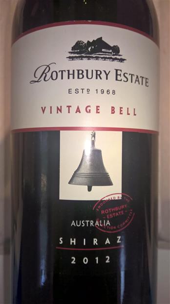 2012 The Rothbury Estate Shiraz Vintage Bell, Australia, New South ...