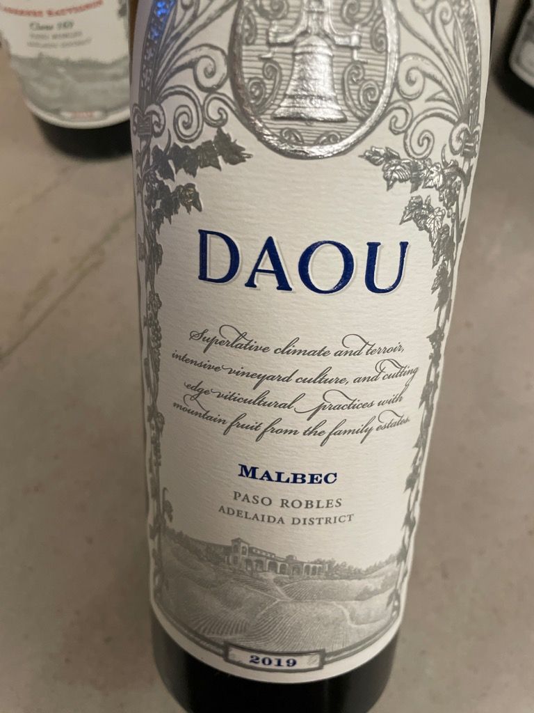 2019 Daou Vineyards Malbec, USA, California, Central Coast, Paso Robles ...
