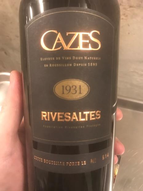 1929 Domaine Cazes Rivesaltes Blanc, France, Languedoc Roussillon ...