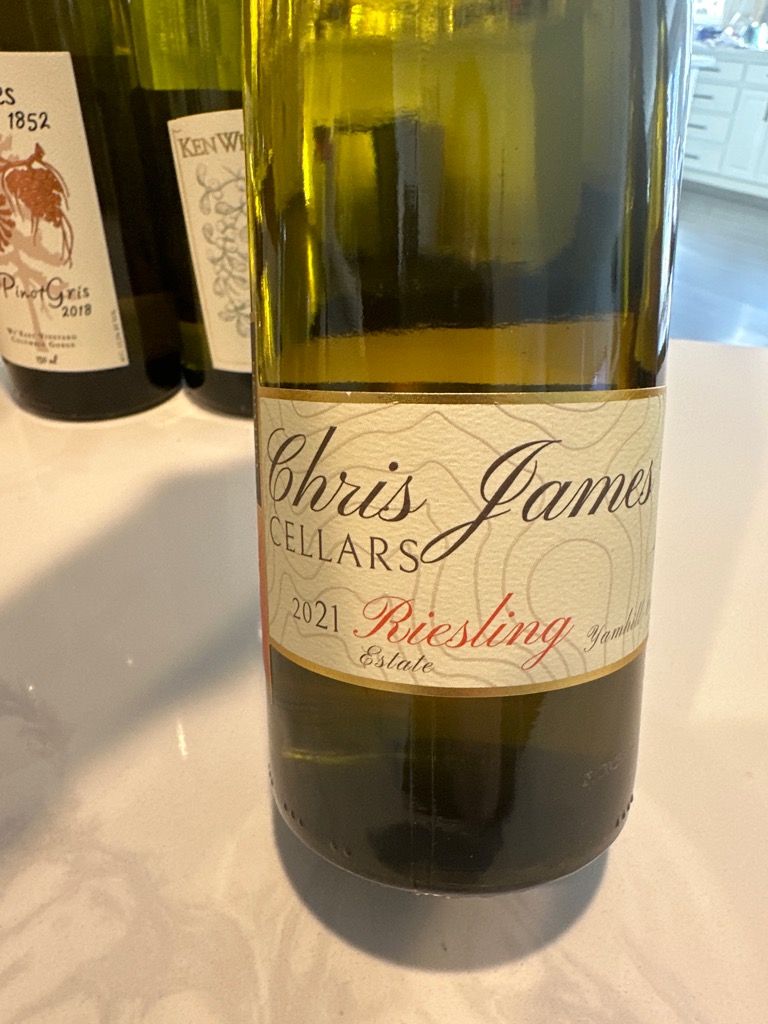 2021 Chris James Cellars Riesling, USA, Oregon, Willamette Valley ...