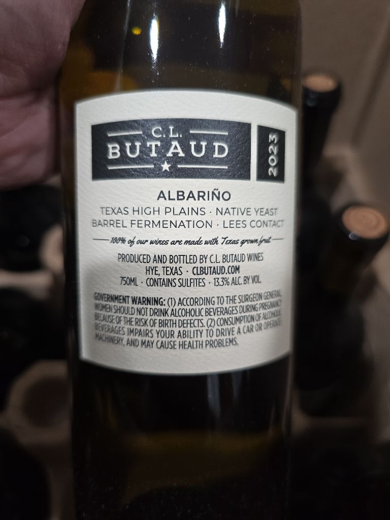 2023 C.L. Butaud Albariño, USA, Texas, Texas High Plains - CellarTracker