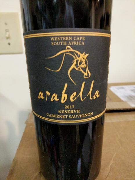 2017 Arabella Cabernet Sauvignon Reserve, South Africa, Western Cape ...