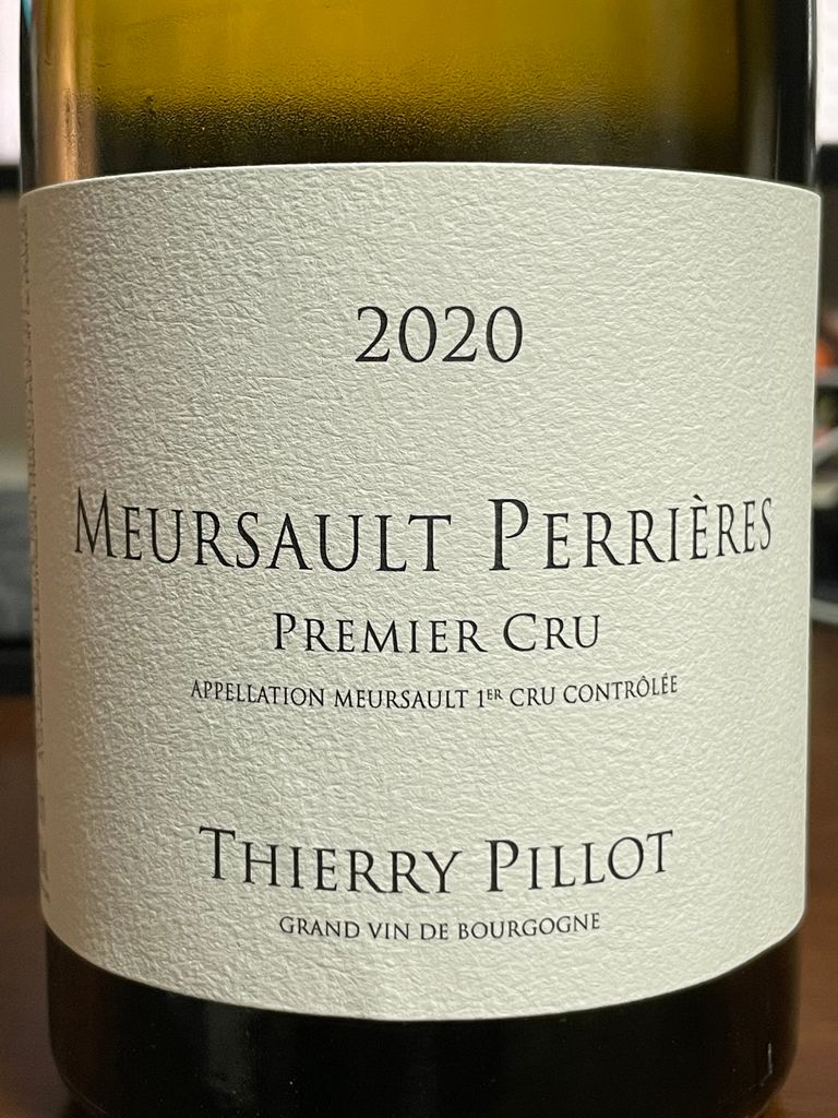 2018 Thierry Pillot Meursault 1er Cru Les Perrières, France, Burgundy ...