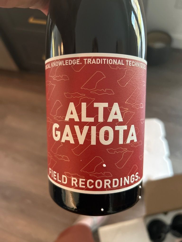 2022 Field Recordings Wine Lagrein Alta Gaviota, USA, California ...